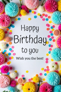 Happy Birthday Poster template | PosterMyWall