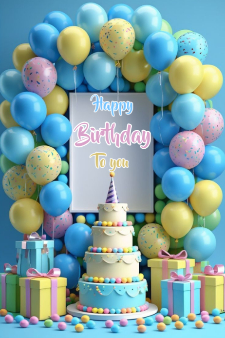 Happy Birthday Poster template | PosterMyWall