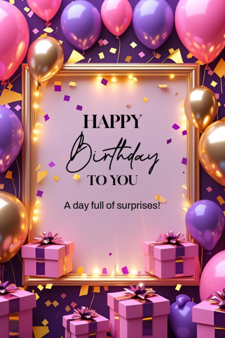 Happy Birthday Poster Template | PosterMyWall