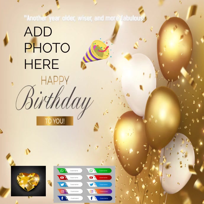 Happy birthday posters Template | PosterMyWall