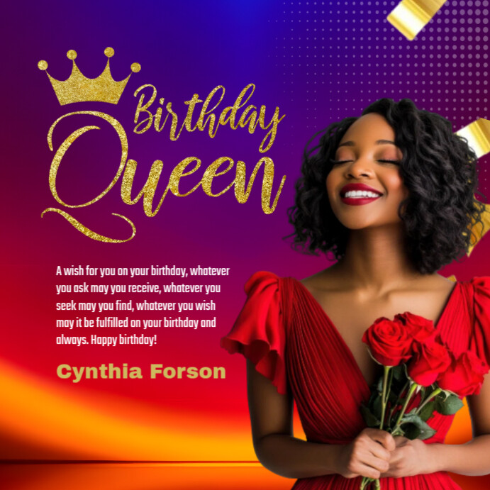 Happy Birthday Queen Template | PosterMyWall