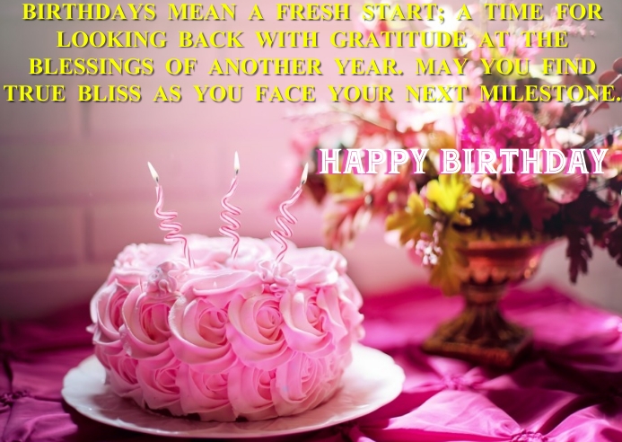 HAPPY BIRTHDAY QUOTE TEMPLATE | PosterMyWall