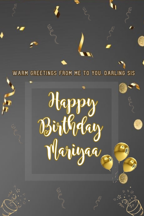 Happy Birthday Sis Template | PosterMyWall