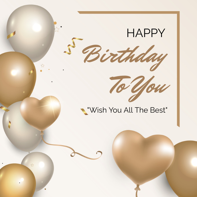 Happy Birthday Social Media Greeting Template | PosterMyWall