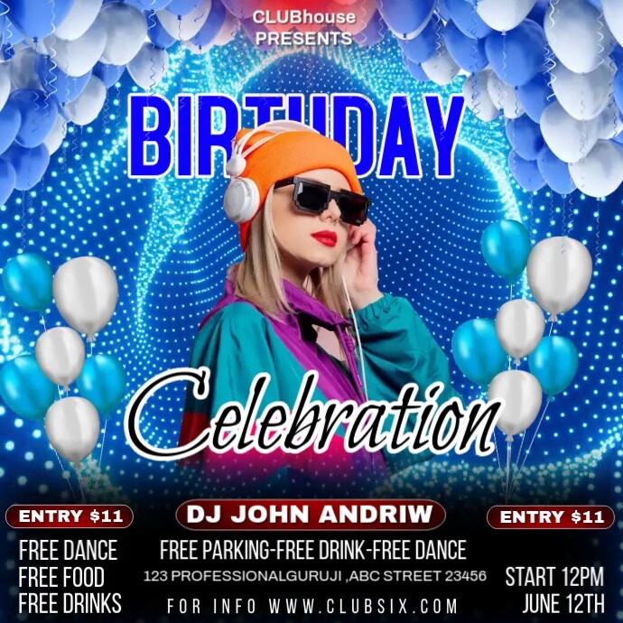 happy birthday social media post, Template | PosterMyWall
