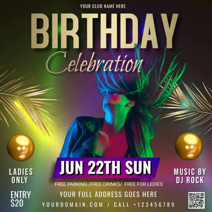 happy birthday social media post Template | PosterMyWall