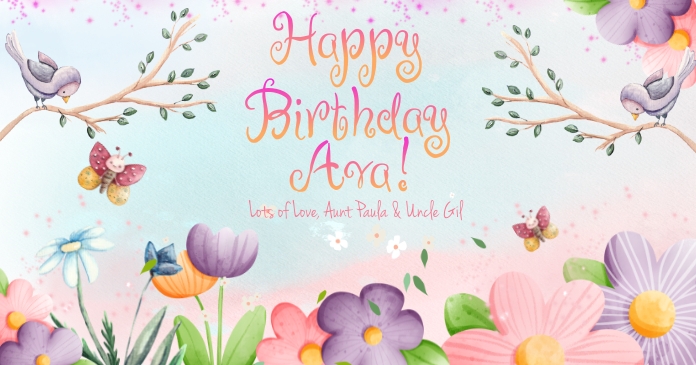 Happy Birthday Spring FB Greeting Template | PosterMyWall