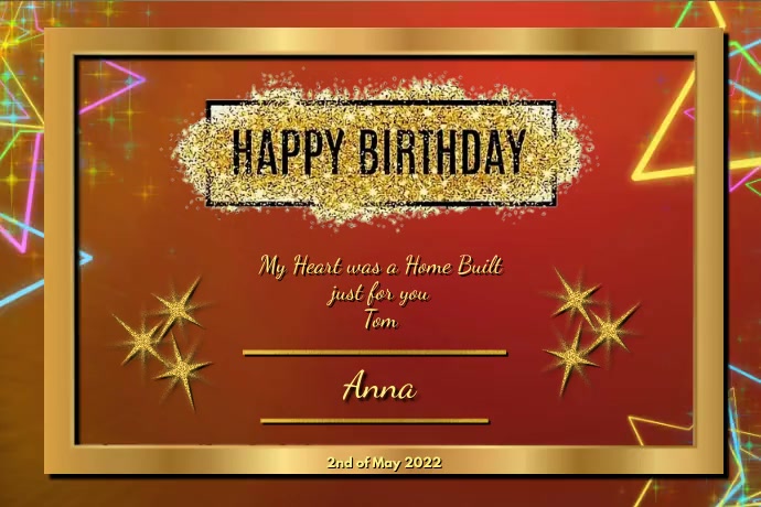 Happy Birthday stars Template | PosterMyWall