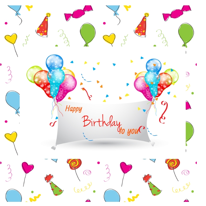 Happy birthday stickers Template | PosterMyWall