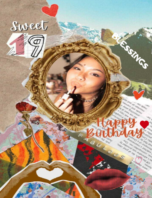 happy birthday sweet 19 wish flayer 2025 Template | PosterMyWall