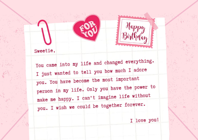 Happy Birthday Sweety Template | PosterMyWall