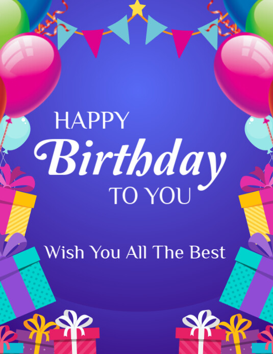 Happy Birthday Template 2024 | PosterMyWall