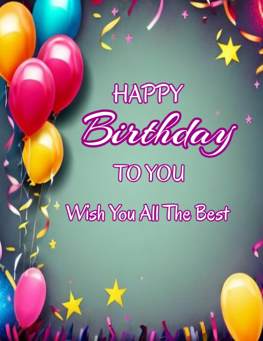 Happy Birthday Template 2024 | PosterMyWall