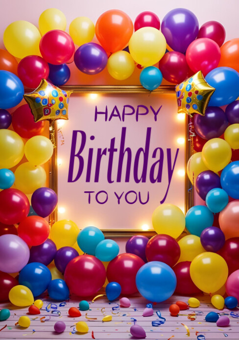 Happy Birthday Template 2025 | PosterMyWall