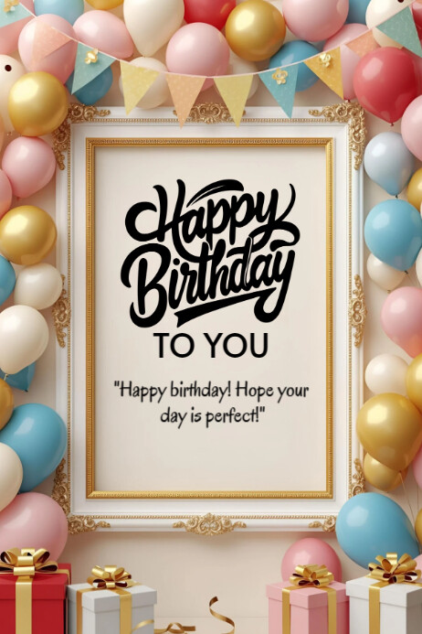 Happy birthday template 2025 | PosterMyWall