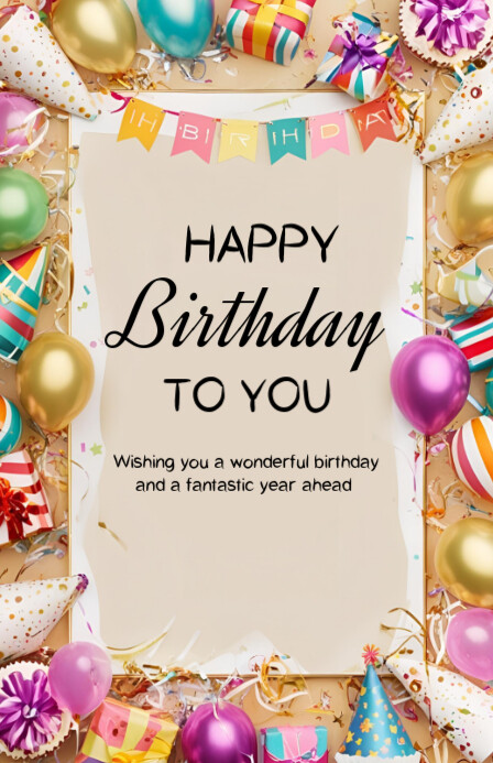 Happy birthday template 2025 | PosterMyWall