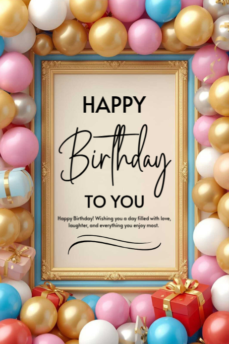 Happy birthday template 2025 | PosterMyWall