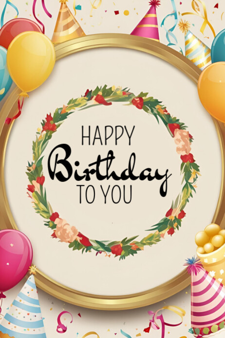 Happy birthday template 2025 | PosterMyWall