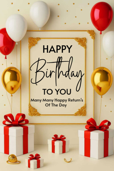 Happy birthday template 2025 | PosterMyWall