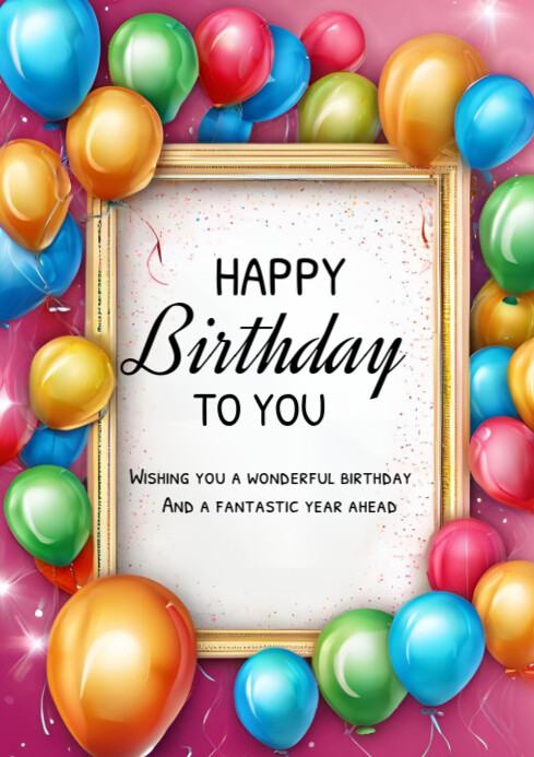 Happy birthday template 2025 | PosterMyWall