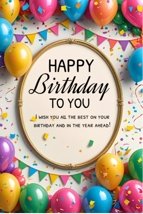 Happy birthday template 2025 | PosterMyWall