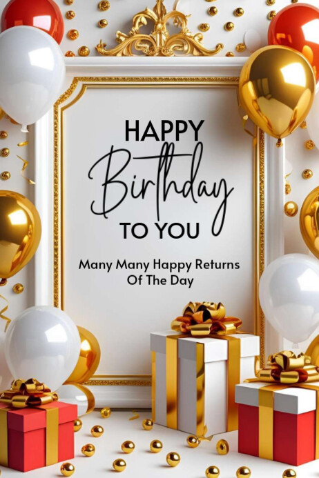 Happy birthday template 2025 | PosterMyWall