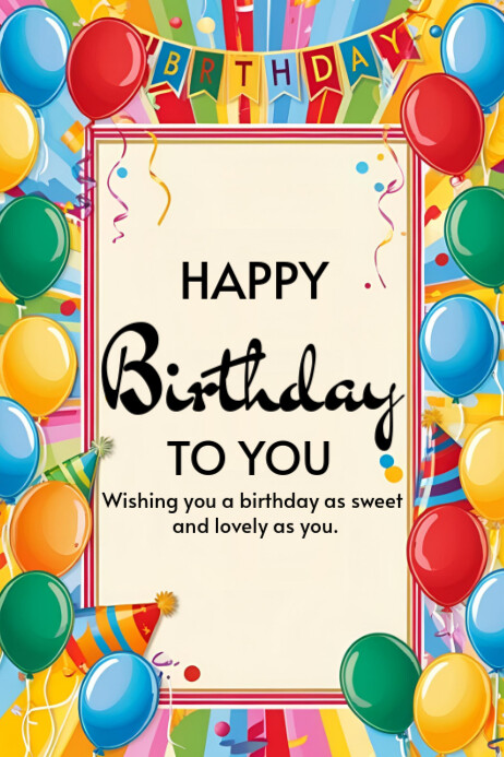 Happy birthday template 2025 | PosterMyWall
