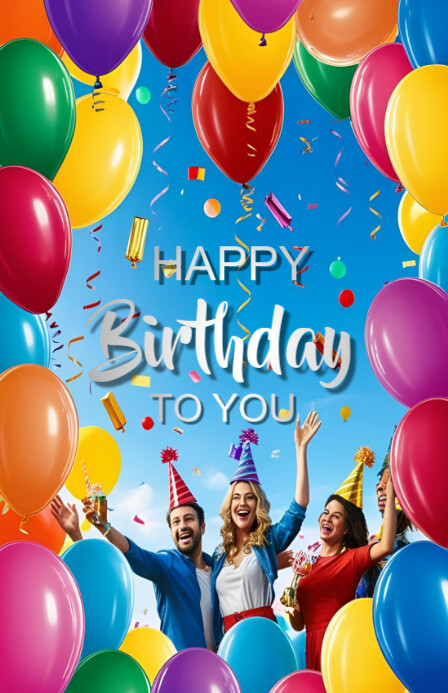 Happy birthday template 2025 | PosterMyWall