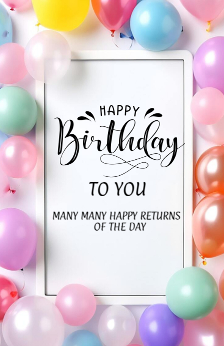 Happy birthday template 2025 | PosterMyWall