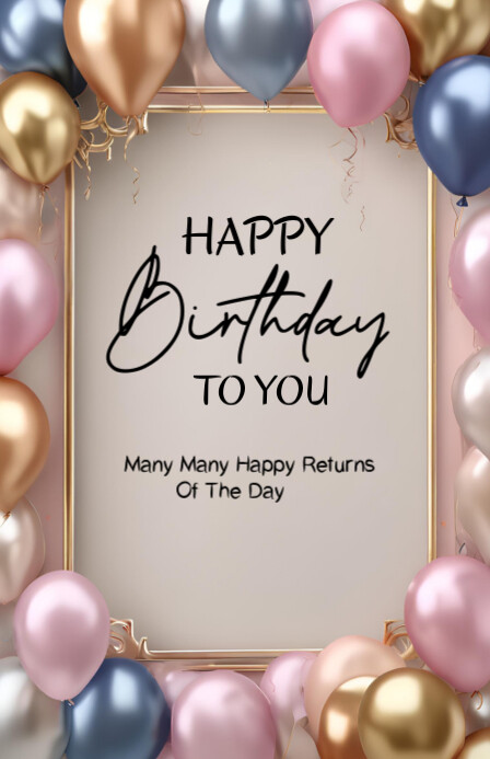 Happy birthday Template 2025 | PosterMyWall
