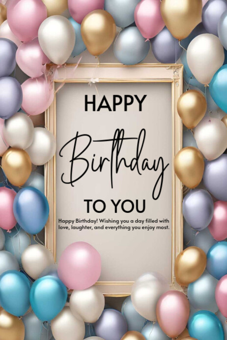 Happy birthday template 2025 | PosterMyWall