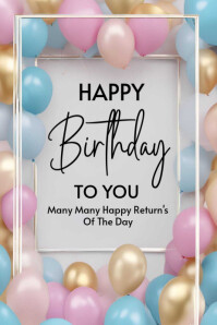 Happy Birthday template 2025 | PosterMyWall