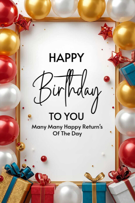 Happy birthday template 2025 | PosterMyWall