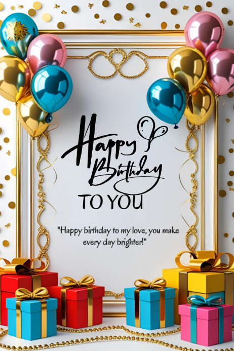 Happy Birthday Template 2025 | PosterMyWall