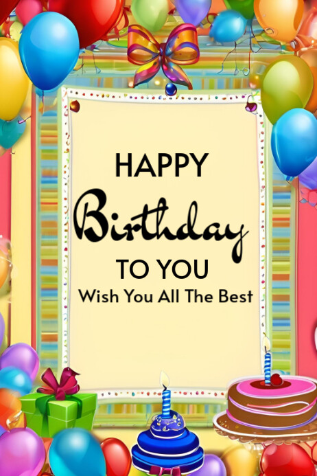 Happy birthday template 2025 | PosterMyWall