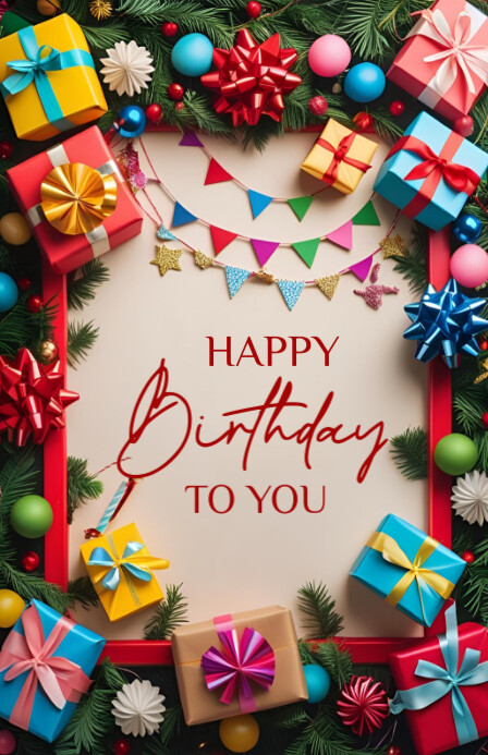 Happy Birthday Template 2025 | PosterMyWall