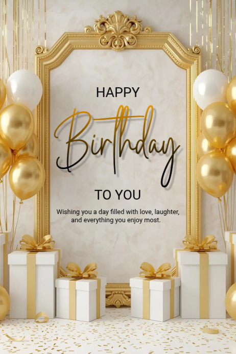Happy Birthday Template 2025. | PosterMyWall