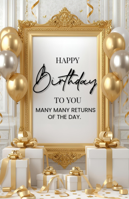 Happy Birthday Template 2025. | PosterMyWall
