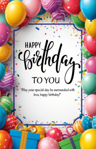 Happy birthday template 2026 | PosterMyWall