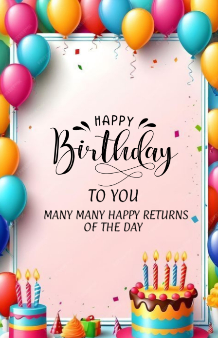 Happy birthday template 2026 | PosterMyWall