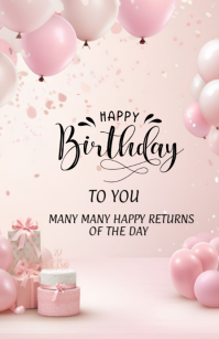 Happy birthday template 2026 | PosterMyWall
