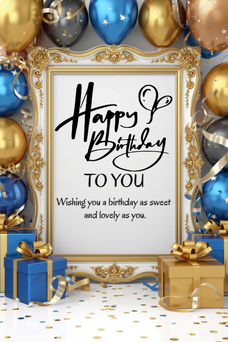 Happy Birthday Template 2026 | PosterMyWall