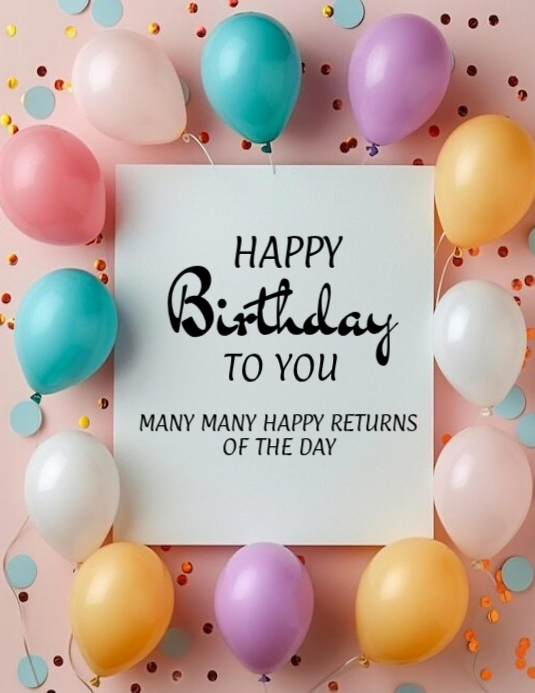 Modèle Happy birthday template 2026 | PosterMyWall