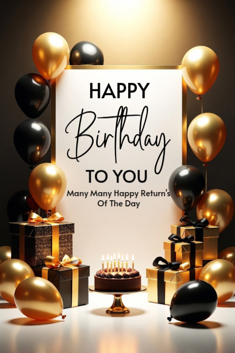 Happy birthday template 2026 | PosterMyWall