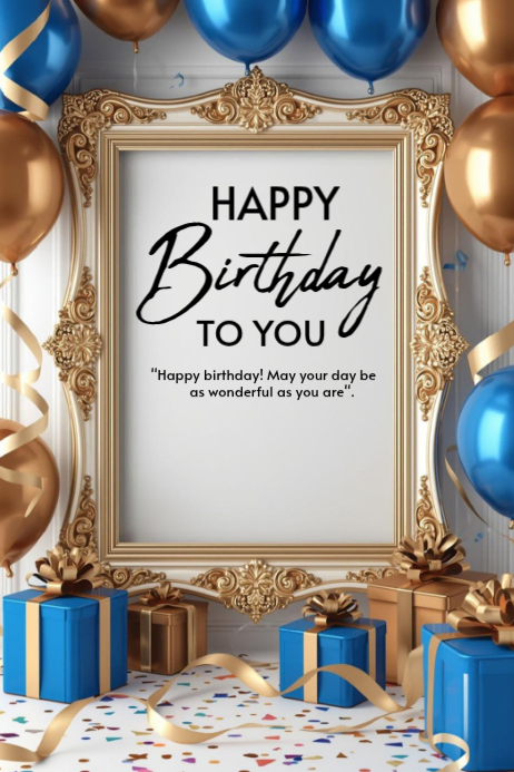 Plantilla de Happy birthday template 2026 | PosterMyWall