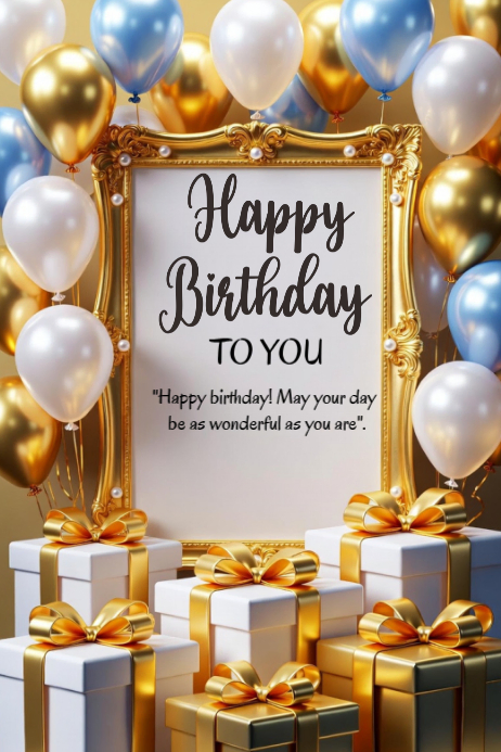 Plantilla de Happy birthday template 2026 | PosterMyWall