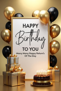 Happy birthday template 2026 | PosterMyWall