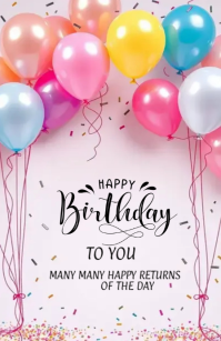 Happy birthday template 2026 | PosterMyWall