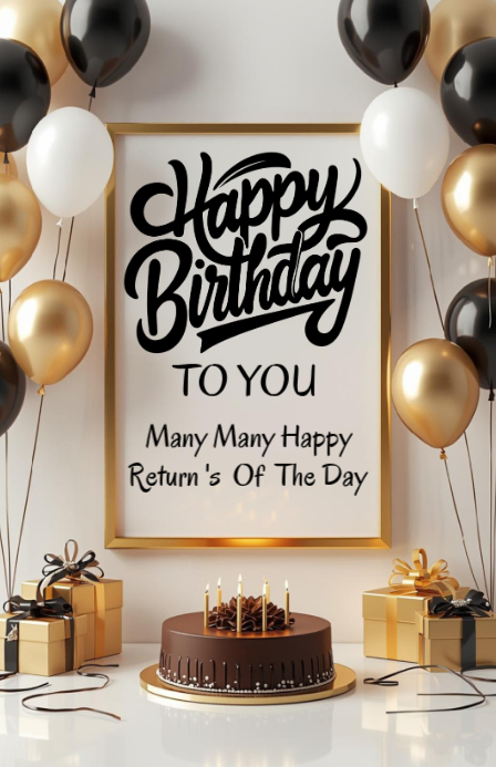 Happy birthday template 2026 | PosterMyWall