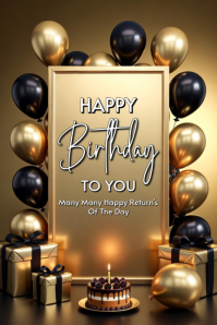 Happy birthday template 2026 | PosterMyWall